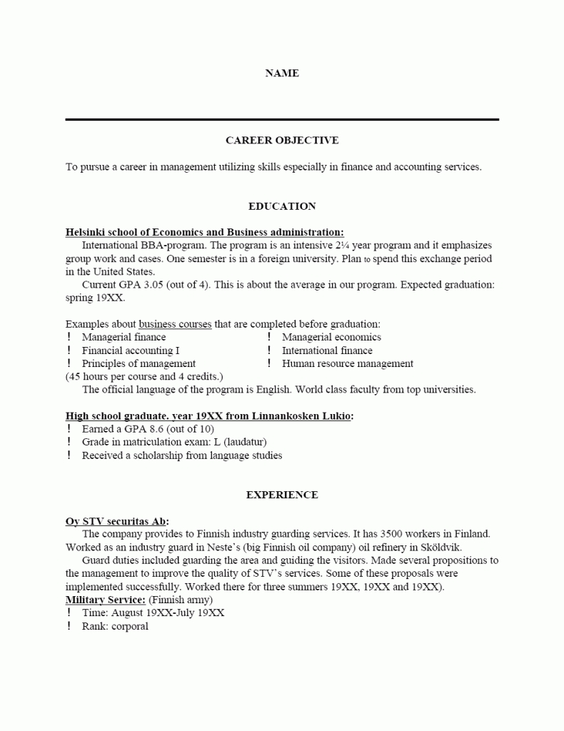 Resume Writing Examples Free Letter Templates Resume Writing Examples Free Letter Templates