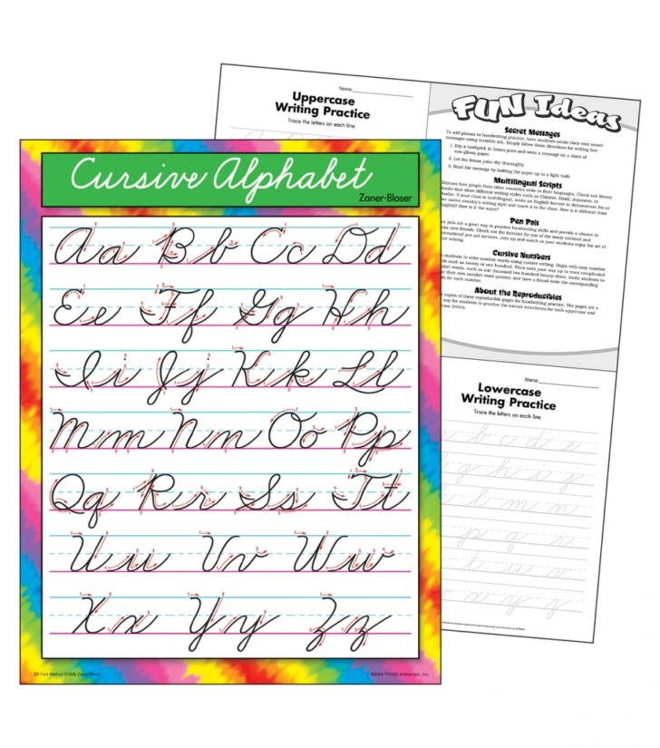 Cursive Alphabet Chart Free Printable